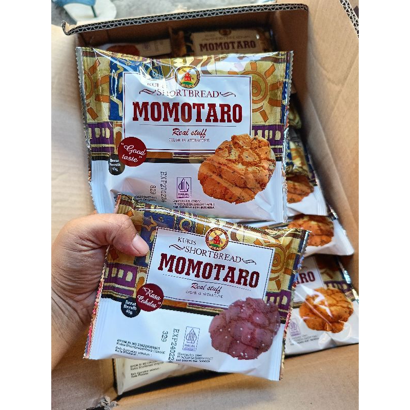 Aoka Momotaro Kukis Shortbread 1 Flavor Original Chocolate Griya Snack ...