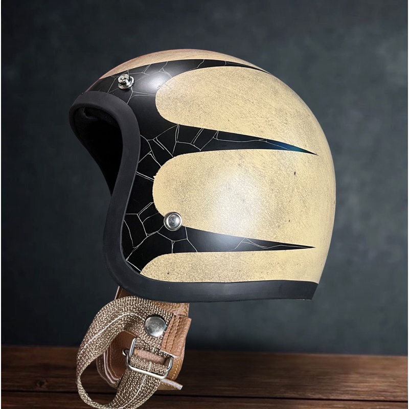 Slimhead 500TX Patina Aging Paint, Leather Strap - Helmet Custom ...