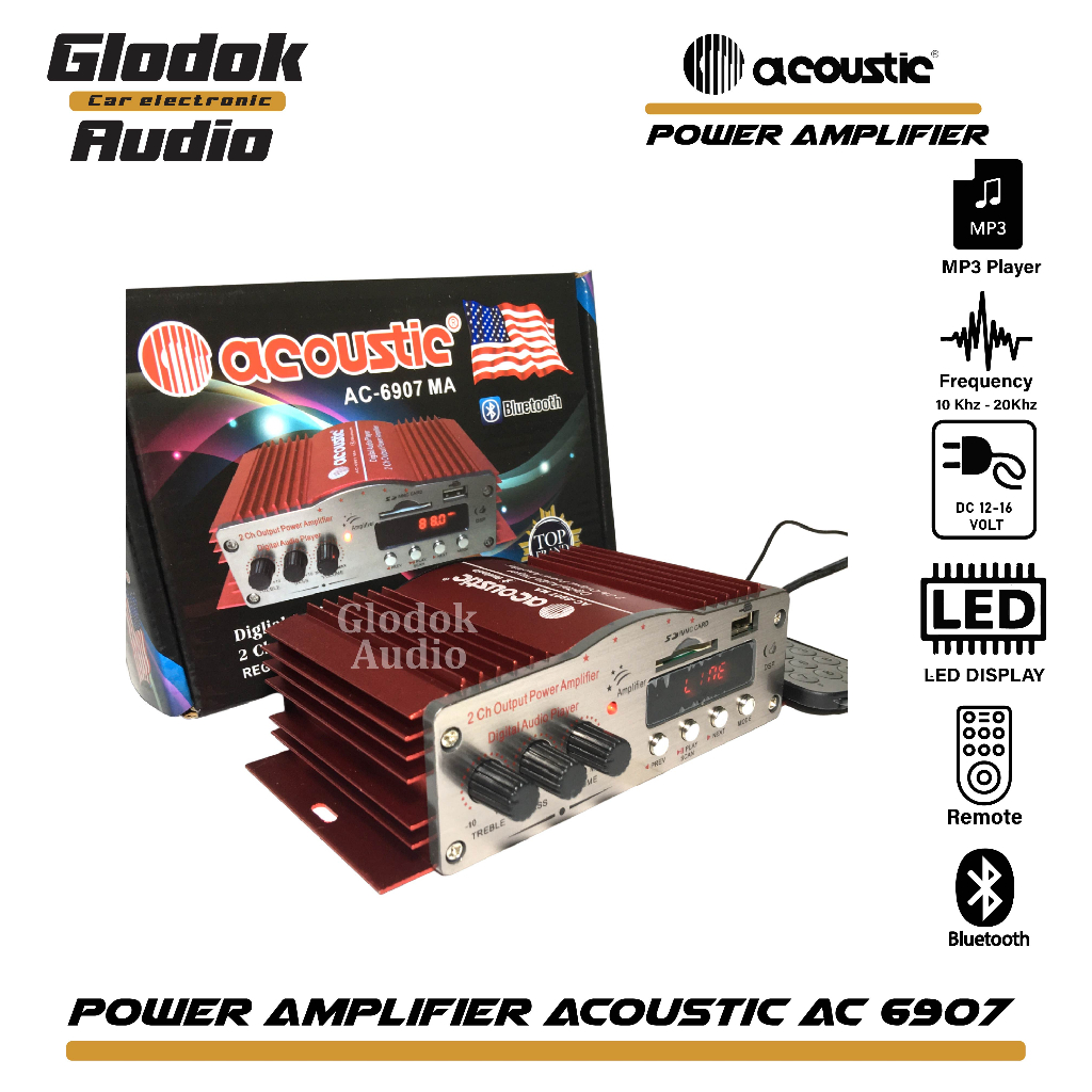 Power Acoustic AC 6907 MA usb sd Card Radio BLUETOOTH | Shopee Malaysia