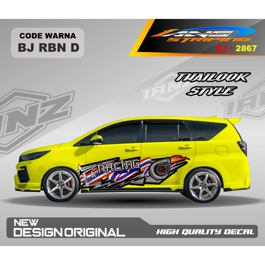 Bj 2867-DECAL STICKER CITY CAR THAILOOK STYLE-LATEST STICKER RECENT CAR ...