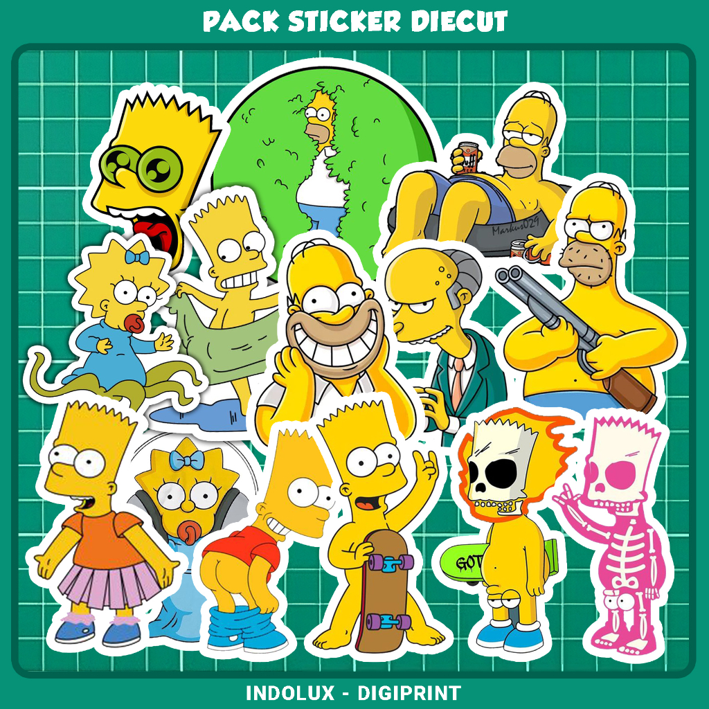 Stickers The Simpsons Homer Bart Stickers Retail Waterproof Aesthetic ...