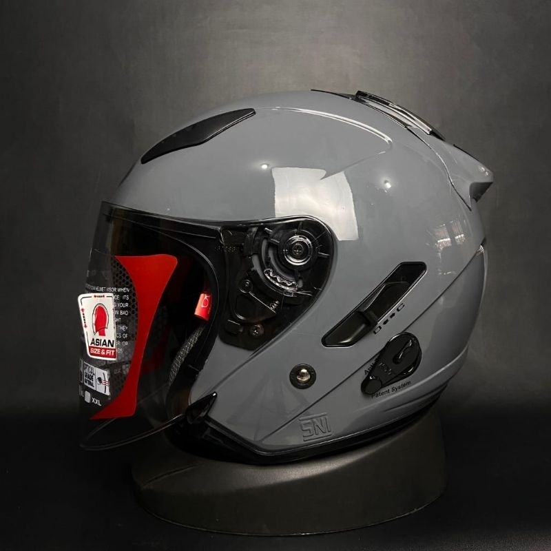 Original KYT GALAXY FLAT R GLOSS HELMET ORIGINAL KYT GALAXY FLAT R GRAY ...