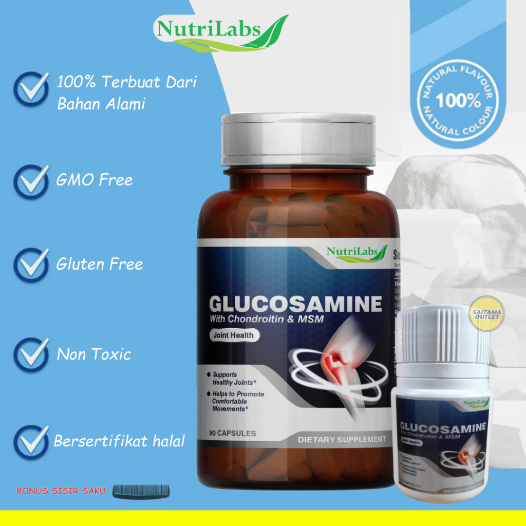 Glucosamine with Chondroitin MSM NutriLabs USA Supports Cartilage And Joints | Shopee Malaysia