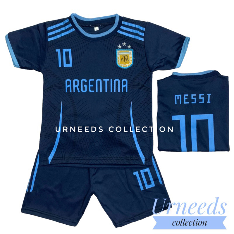 / Newest MESSI CHILDREN'S FOOTBALL CLOTHING SET 2024 ARGNTN NAVY ...