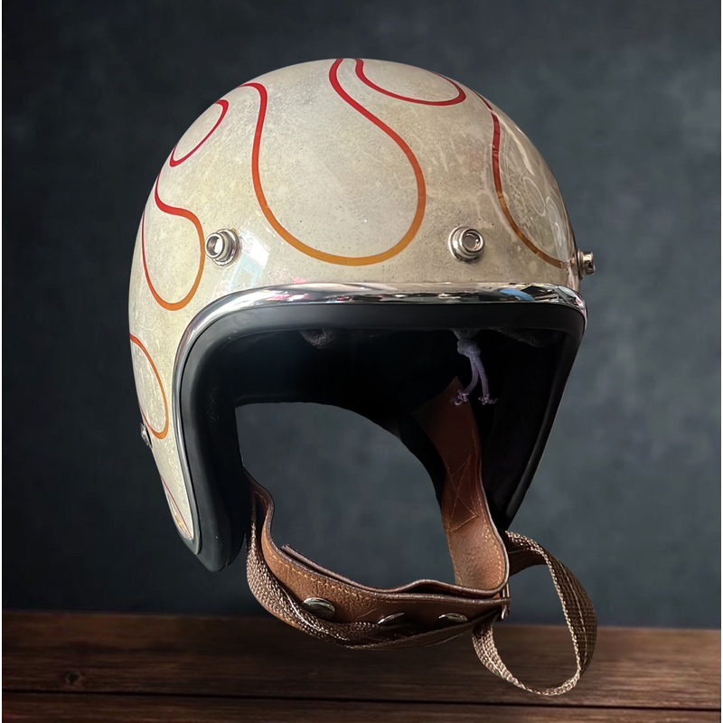 Slimhead 500TX Patina Flame Series - slim Helmet, vespa Helmet, chopper ...
