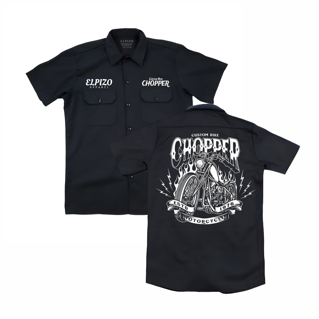 KEMEJA Elpizo Apparel | Pdh Shirt | Workshirt | Custom Bike | Chopper ...