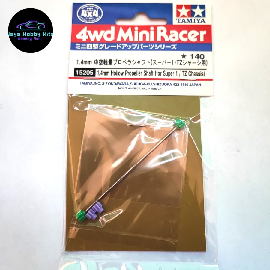 Tamiya 1.4 mm Hollow Propeller Shaft (Super I / 2 / TZ / TZ-X) 15205 ...
