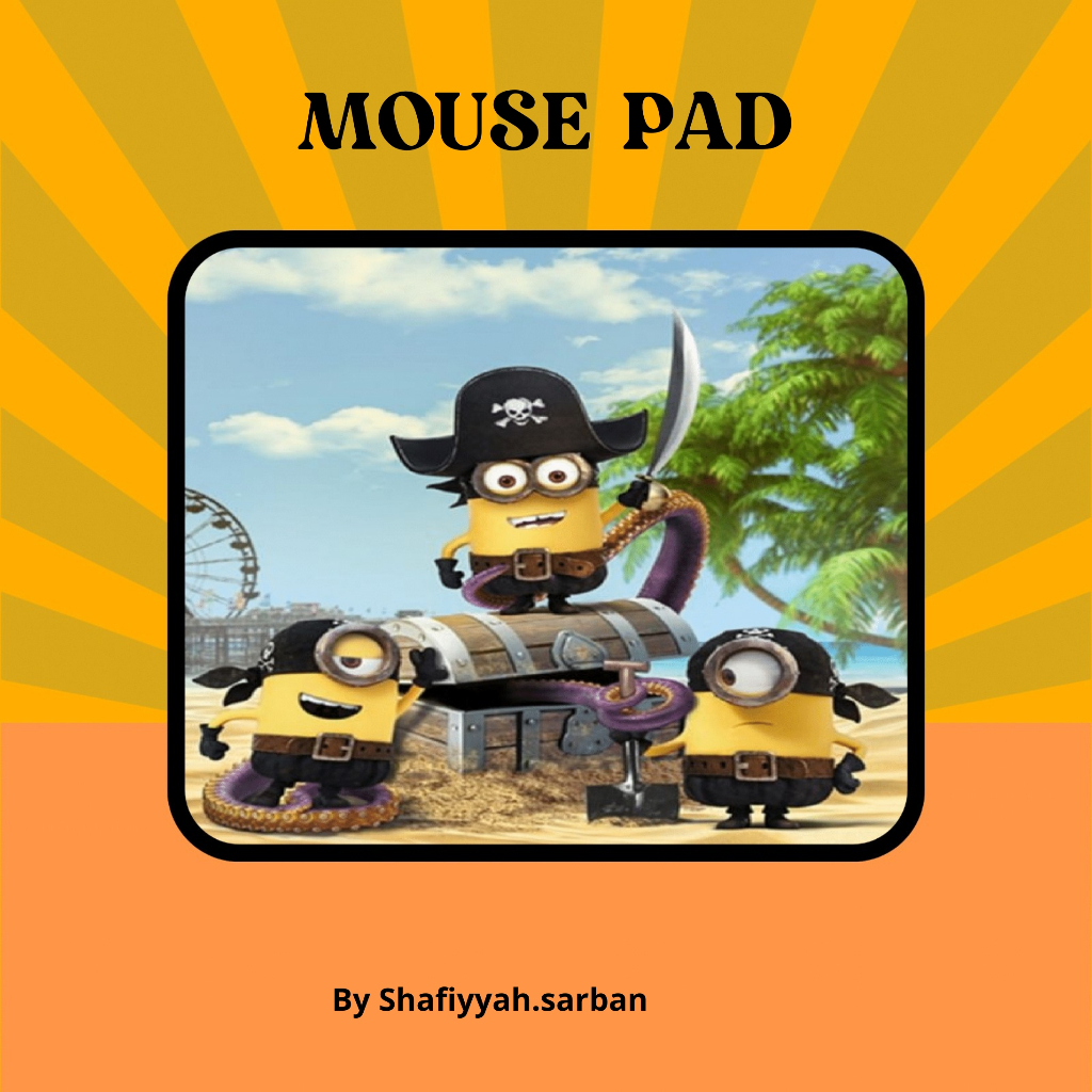 Antislip Mouse pad With Cute And Contemporary Motifs (Minion&Mario ...