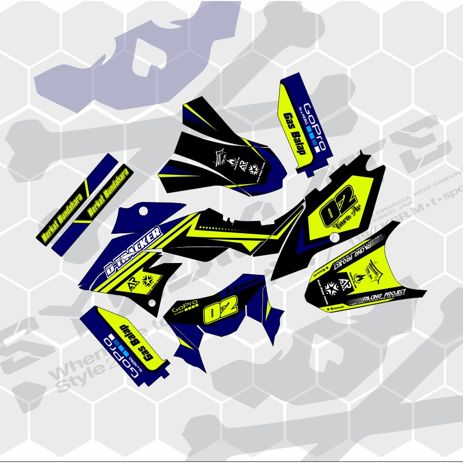 Decal/sticker dtracker/Gordon//CRF /KLX BF full body Etc (Change Color ...