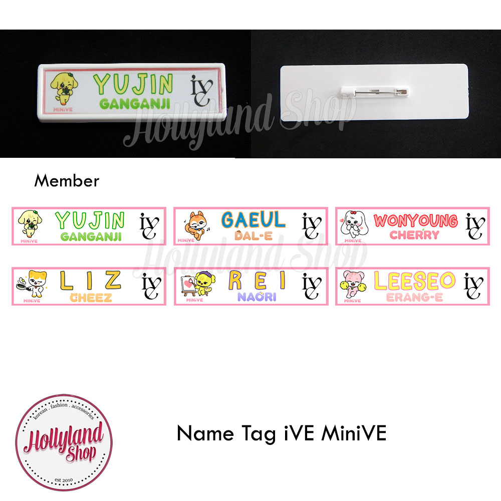 Ive MiniVE Chest Nameplate Name Tag (2pcs) | Shopee Malaysia