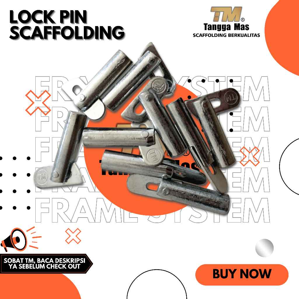 Galvanized LOCK PIN / QUALITY CROSS BRACE SCAFFOLD STEGER ANDANG STEGER ...