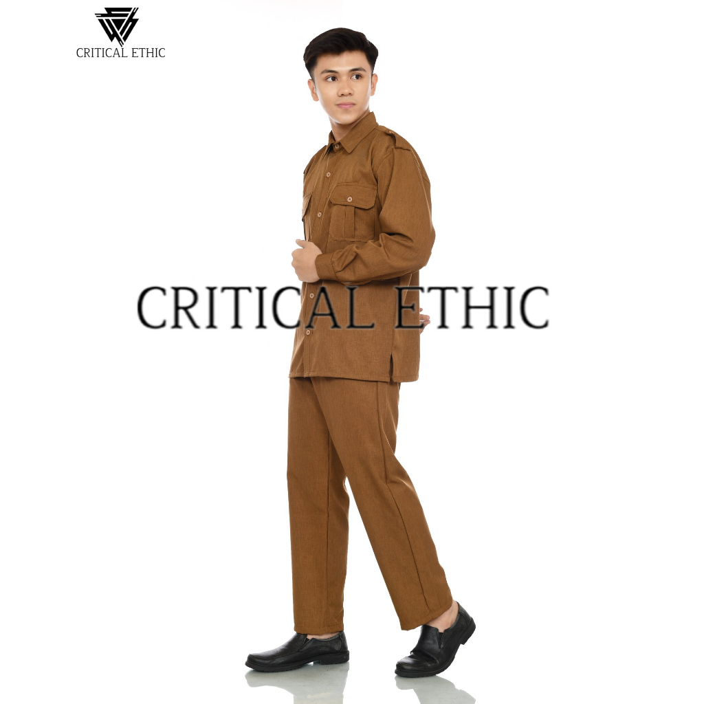 Critical - Old Khaki Long Sleeve Civil Servant Uniform Civil Servant ...