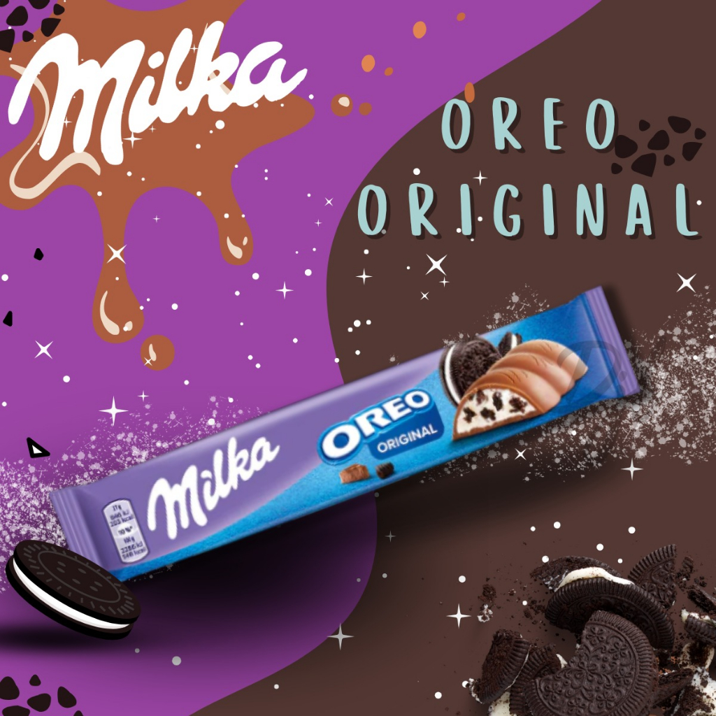 Milka Oreo Original Bar 37g Chocolate Milk Bar With Oreo Import 6pcs ...
