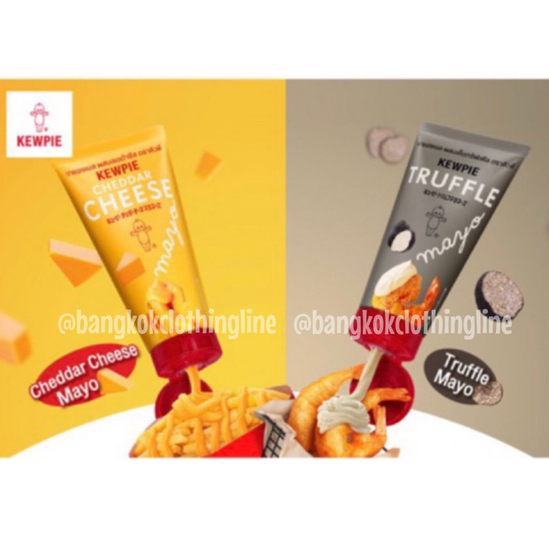 [READY] Halal NEW 100% ORIGINAL BANGKOK THAILAND KEWPIE CHEDDAR CHEESE TRUFFLE MAYO 90ML SAUCE ...