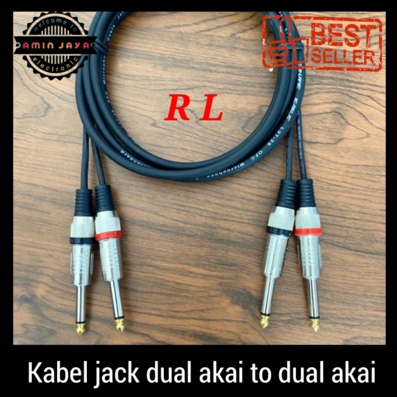 Dual jack Akai cable to dual jack Akai | Shopee Malaysia