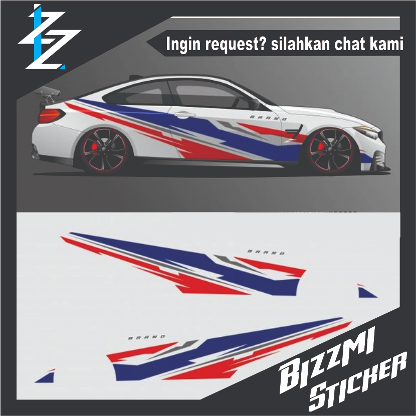 Cutting STICKER Car STICKER Graphic STRIPING RACING SUV MUV HATCHBACK ...