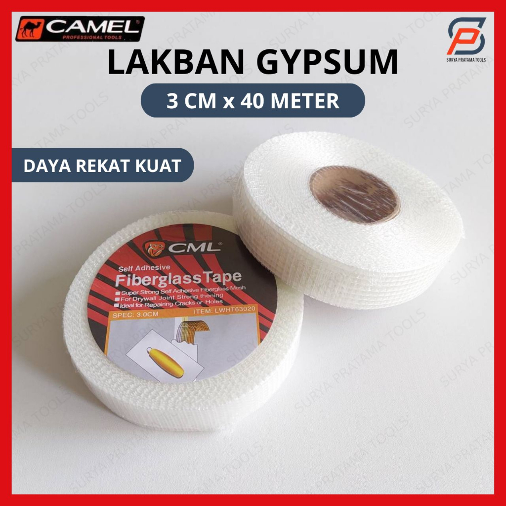Camel Gypsum Gauze Duct Tape 3 cm x 40 m Fiberglass Ceiling Tape Gypsum ...