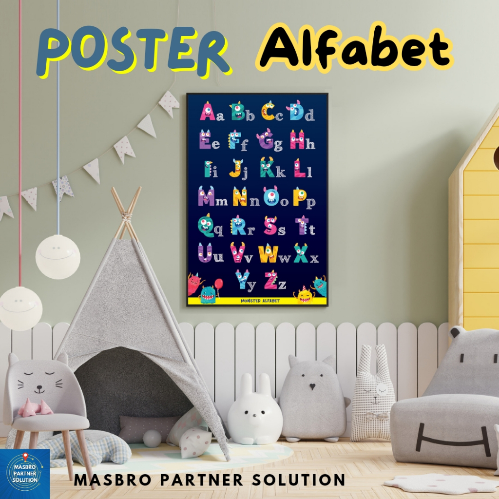 A3+ Alphabet Preschool Kindergarten Educational Poster for Children ...