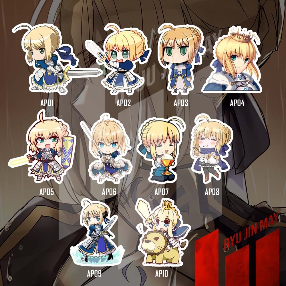 Anime Sticker - Artoria Pendragon (Saber) | Shopee Malaysia