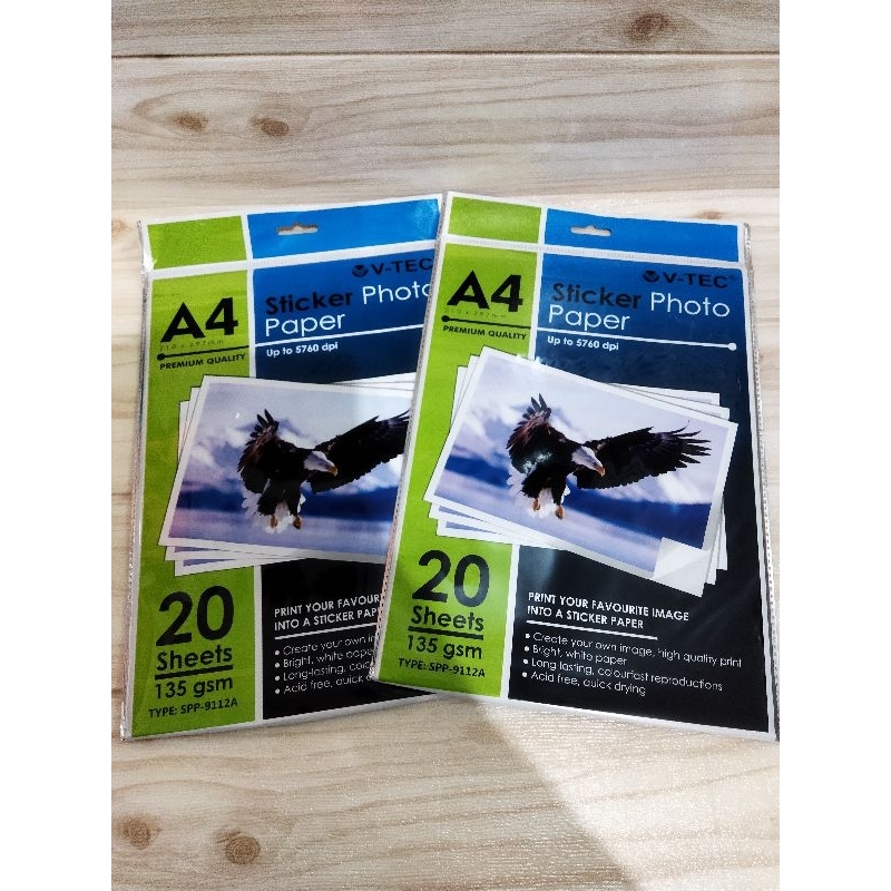 Sticker PAPER PHOTO PAPER VTEC A4 135 GSM | Photo PAPER Sticker PAPER ...