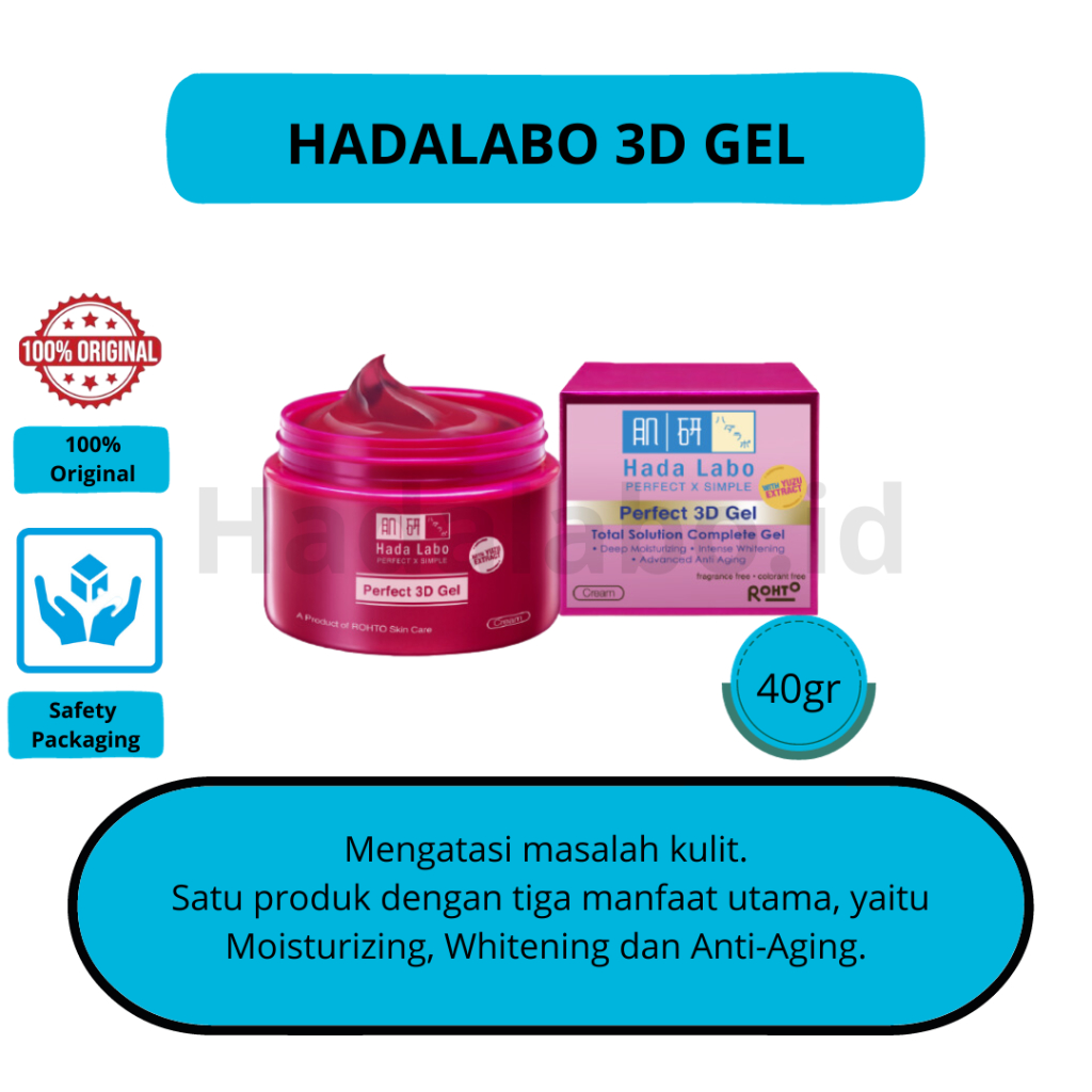 Hada Labo Perfect 3D Gel 40Gr-Moisturizer | Shopee Malaysia