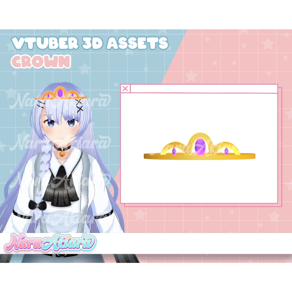 Best Crown Accessories for Your Virtual Characters, 3D Vroid Ready-to ...