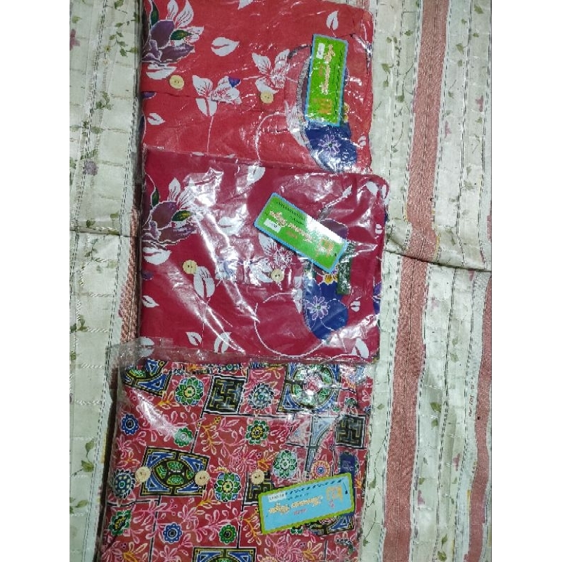 Short negligee with blue label, 3 buttons | Shopee Malaysia