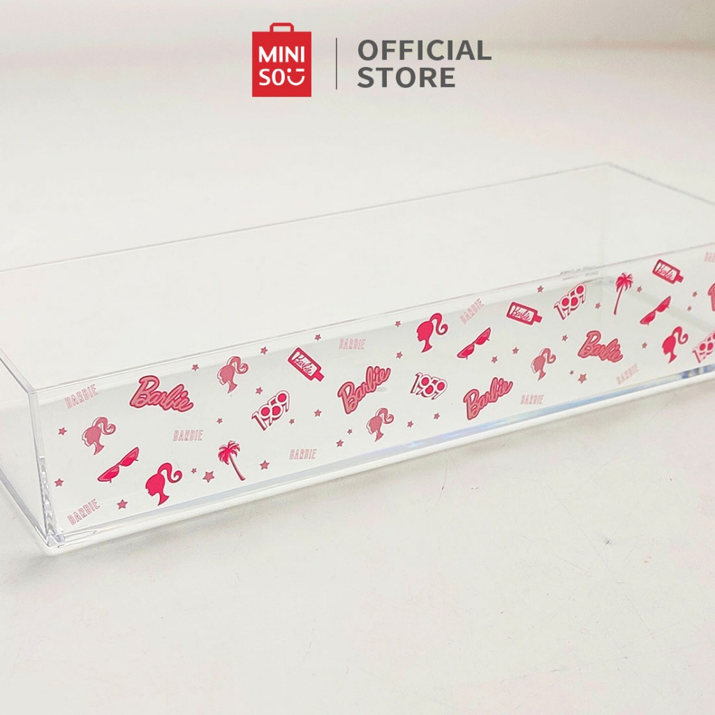 Miniso Barbie box Organizer, stackable storage box, transparent storage ...