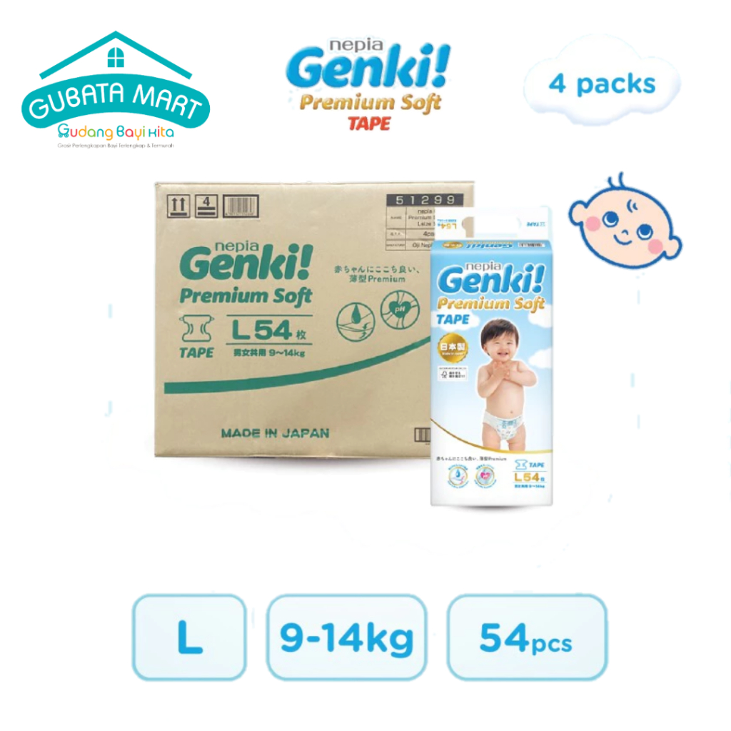 (1 Carton) NEPIA GENKI PREMIUM SOFT JUMBO TAPE L-54 | Shopee Malaysia