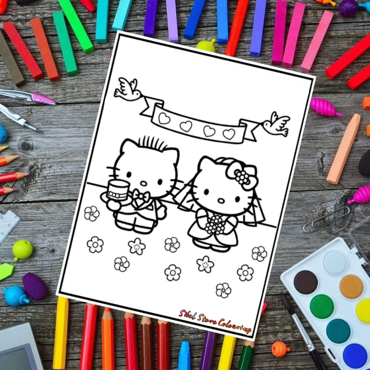 Hello Kitty V1 Theme Children's Drawing Coloring Paper/Drawing Paper ...