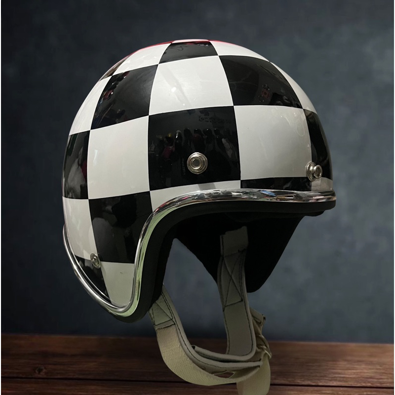 Slimhead 500TX Checkerboard Basic - custom helmets, Chopper helmets ...