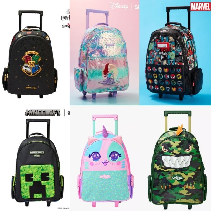 Trolley SMIGGLE SENIOR SIZE BIG 46CM Wheel On | Shopee Malaysia