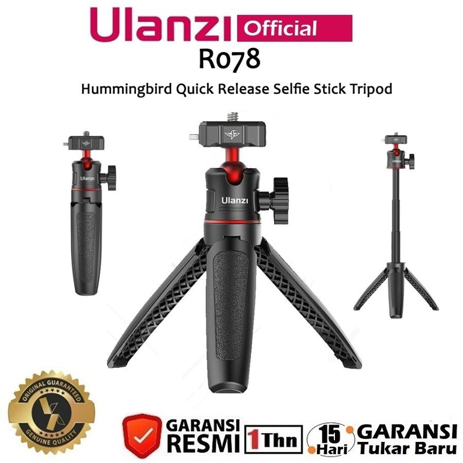 Ulanzi R078 Hummingbird Quick Release with Selfie Stick Tripod | Shopee Malaysia