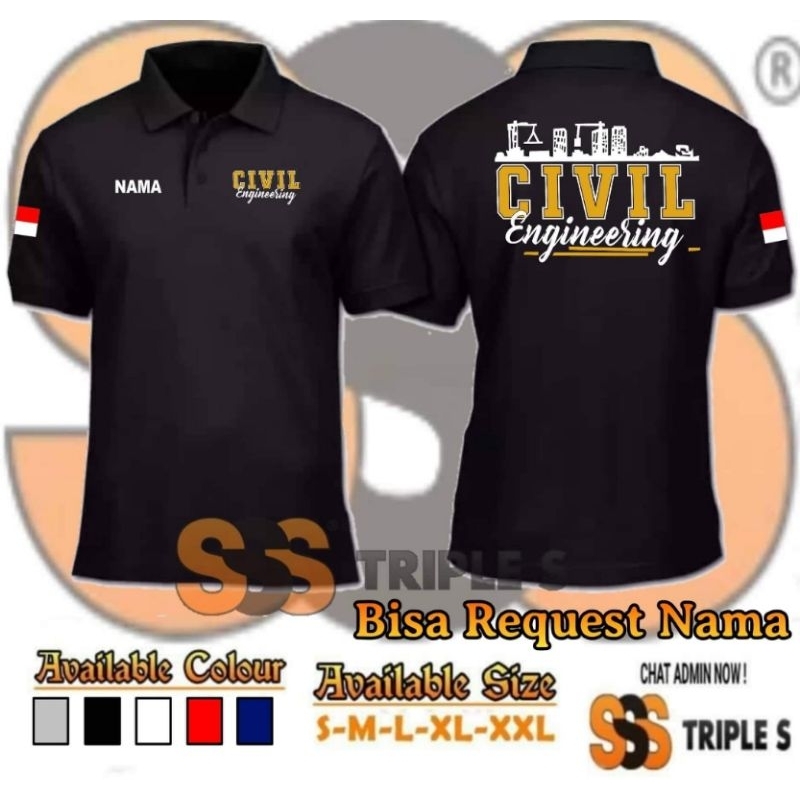Civil ENGINEERING POLO SHIRT CIVIL ENGINEERING COLLAR SHIRT | Shopee ...