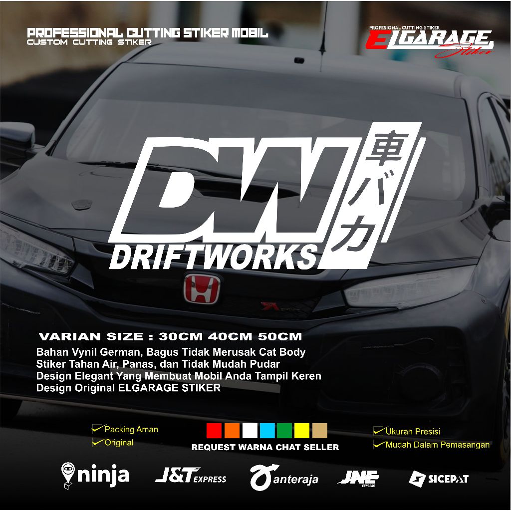 Drift work car window stickers, cutting stickers for variations of ...