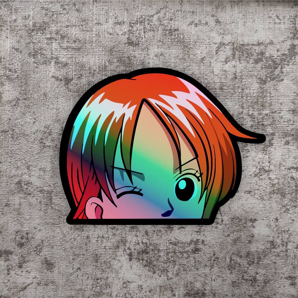 Nami one piece hologram anime Sticker | Shopee Malaysia