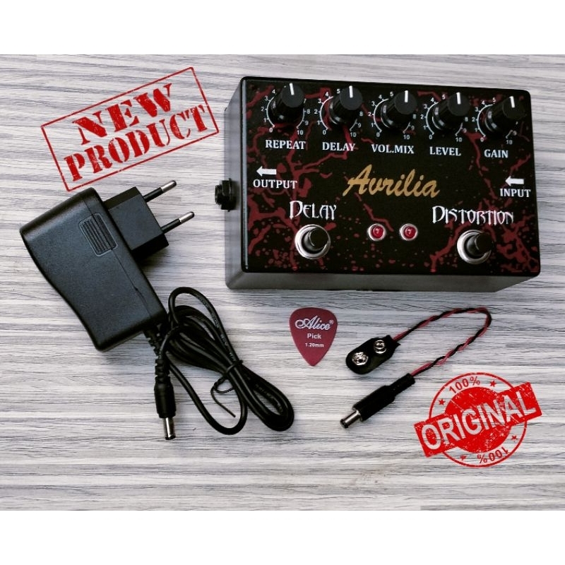 Guitar effects_Distortion double delay effect+Adapter with metal sound ...