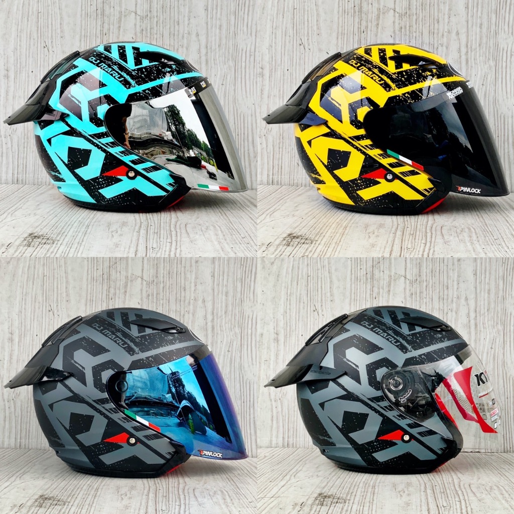 Kyt DJ MARU HELMET 16 HANDLING PACKAGES | Half FACE HELMET kyt dj maru ...