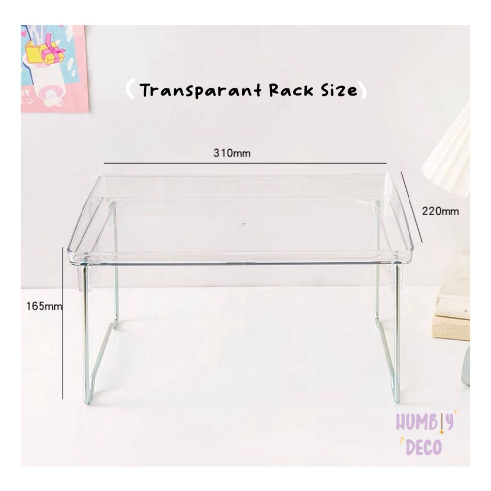 Latest.. Korean Aesthetic Acrylic Clear Foldable Rack Organizer ...