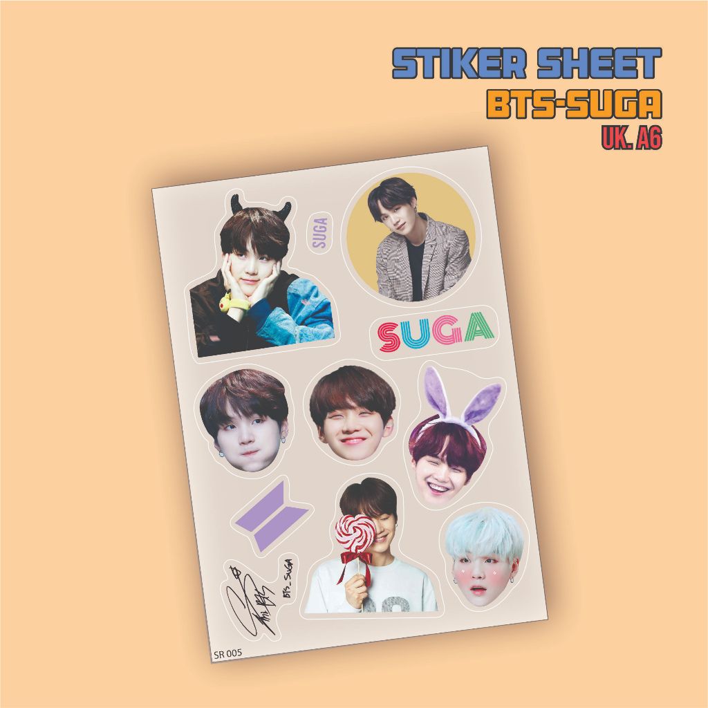 Bts-suga Sticker Transparent Waterproof Sticker Deco bts Laptop Sticker ...