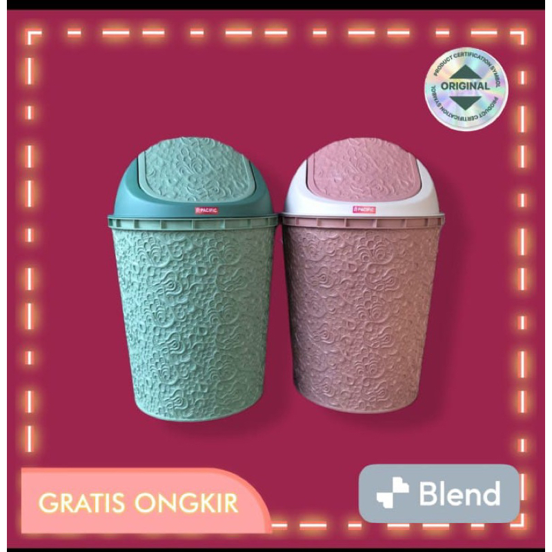 Hcs - Hotel Style Batik Trash Can/Batik Trash Can/Plastic Waste Basket ...
