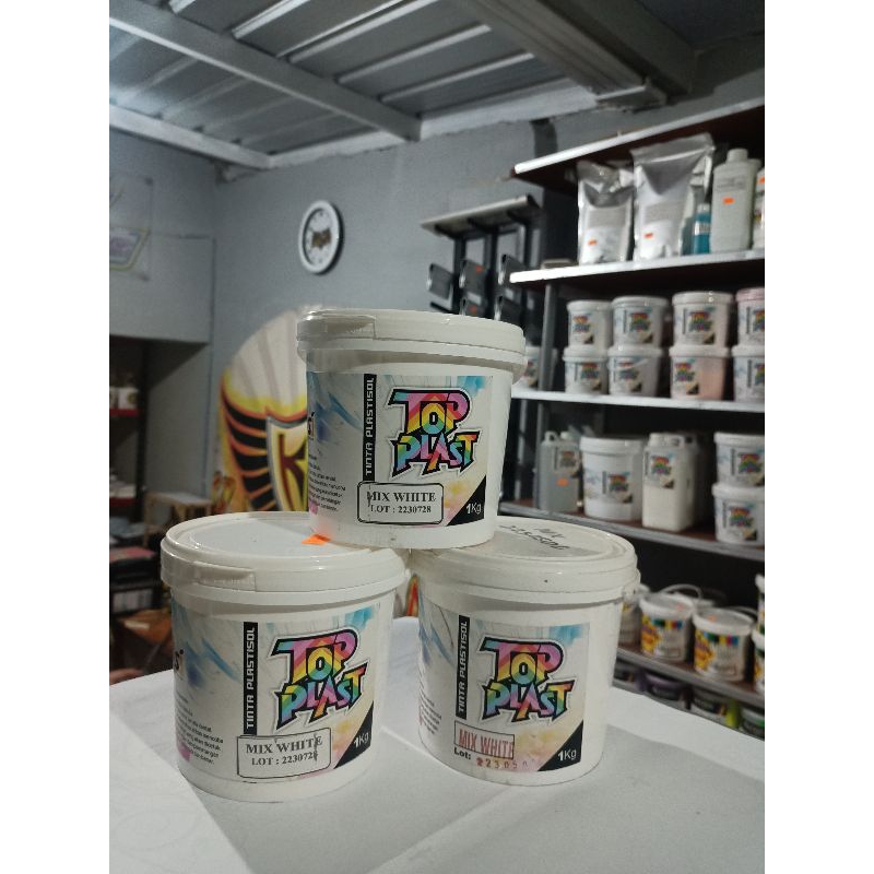 Plastisol TOP PLAST MIX WHITE Screen Printing Ink 1kg | Shopee Malaysia