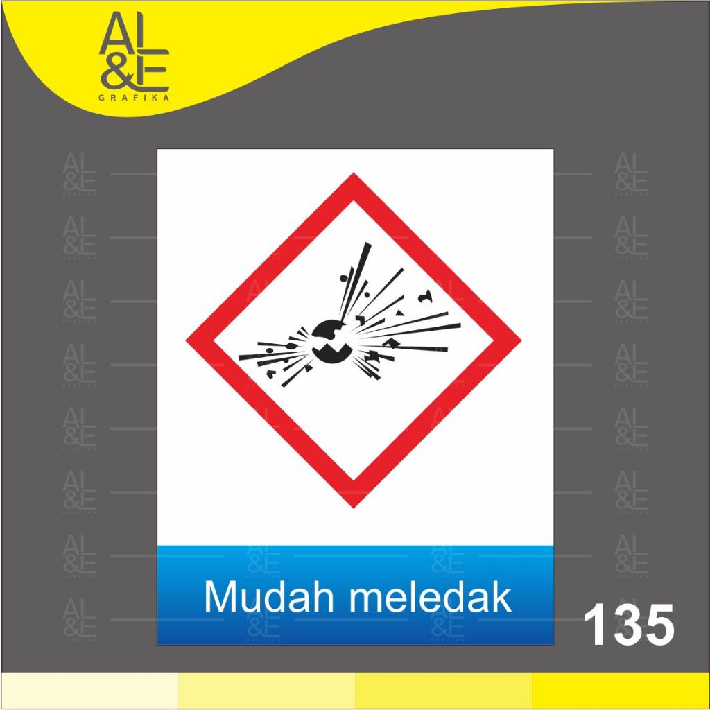 135 - EASY TO EXPLODING STICKER - B3 WASTE SYMBOL - INDOOR RITRAMA ...