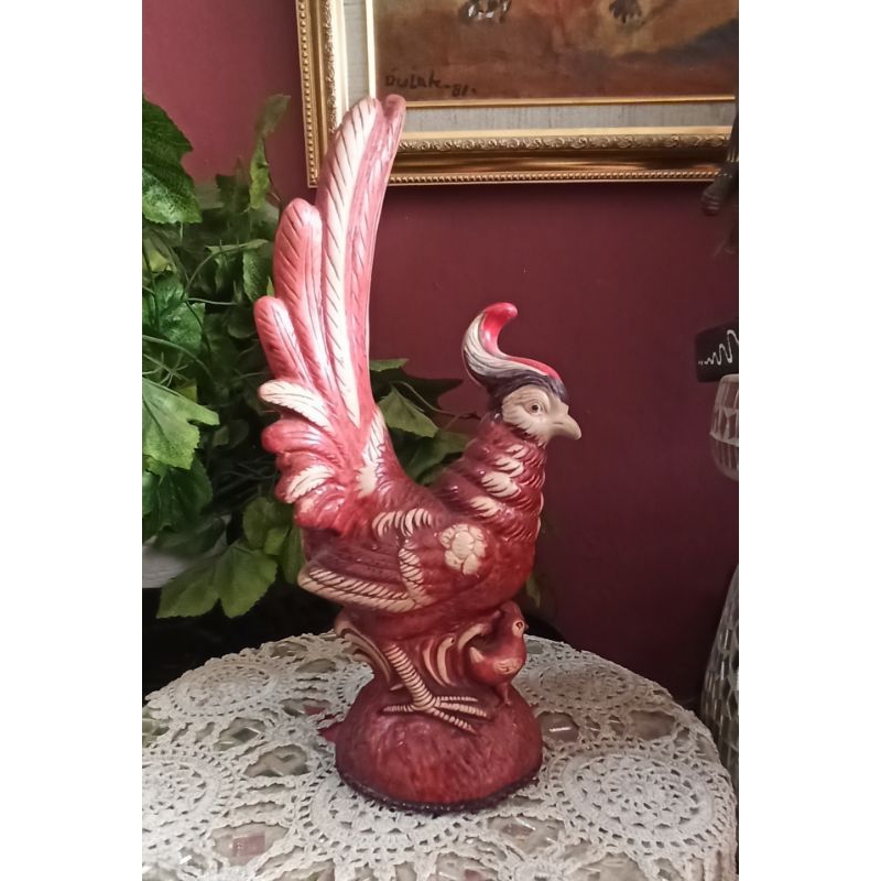 Vintage Display of the Parent and Child Old Resin T:32cm CACAT minus ...