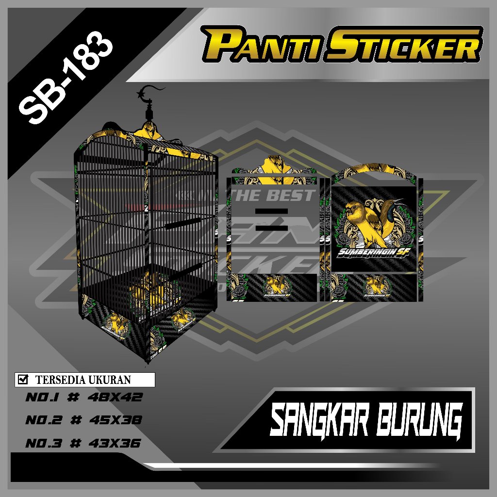 Murai BATU CAGE STICKER - Box Cage Decal Sticker Ebod Murai SUMBERINGIN ...