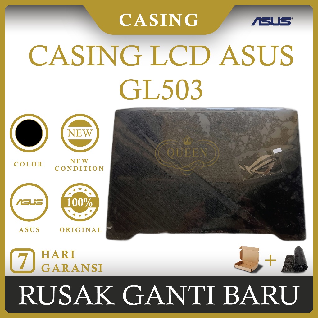 Original ASUS ROG GL503 GL503VD LAPTOP LCD COVER CASING (Organizer Set ...