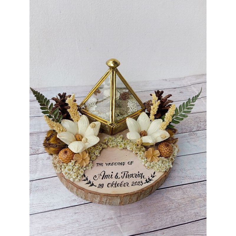 KAYU 5-sided terrarium ring rustic wooden leather base | Shopee Malaysia