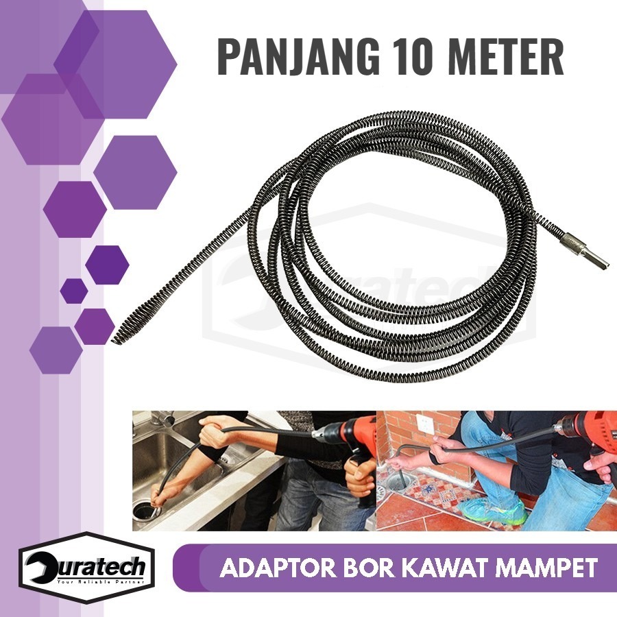 MESIN Clogged drain cleaning wire clamp tool 5 meters 10 meters long ...