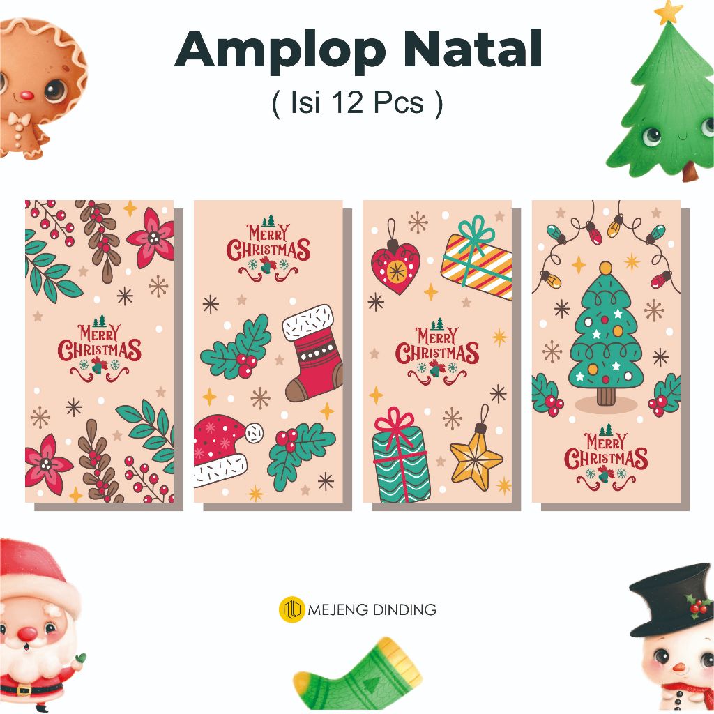 (12 PCS) Christmas Envelopes / Aesthetic Christmas Envelopes ...