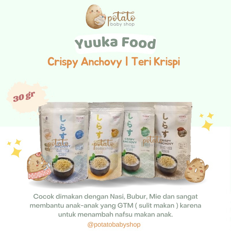 Yuuka Food Crispy Anchovy - Crispy Anchovies - Mpasi Food 30gr | Shopee ...